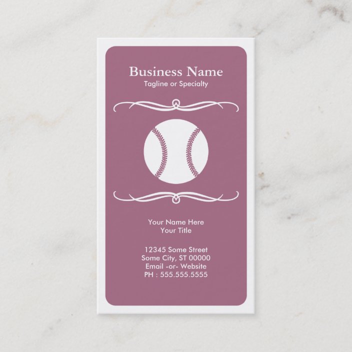 mod softball business card | Zazzle.com