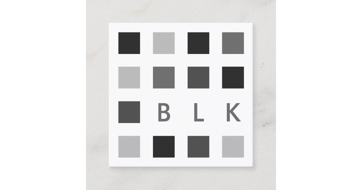 mod squares square business card | Zazzle