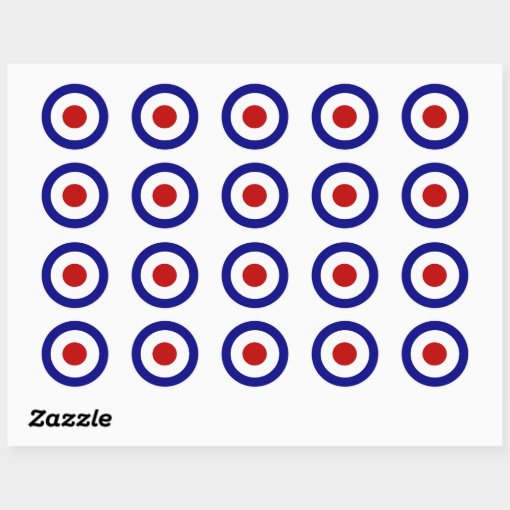 Mod Target Classic Round Sticker | Zazzle