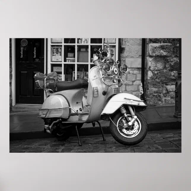 Mod vintage scooter poster | Zazzle