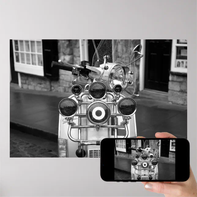 Mod vintage scooter poster | Zazzle