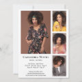 Model Actor 5 Photo Pro Composite Card Template | Zazzle