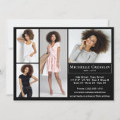 Model Actor 5 Photo Two Sided Comp Card Template | Zazzle