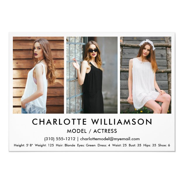 Free download .doc model and actor comp card template - coverrelop