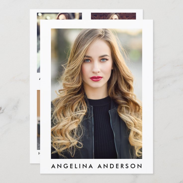 Model Actor Comp Card - 4 Photo Back | Zazzle