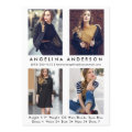 Model Actor Comp Card - 4 Photo Back | Zazzle