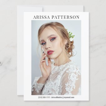 Model Actor Comp Card 6 Photo 5.5x7.5 | Zazzle