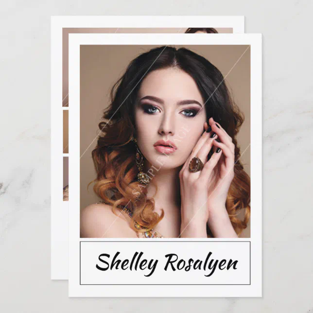 Model Actor Comp Card. Zed card. Sed card | Zazzle