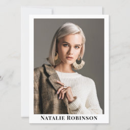 Model Actor Composite Card Template 5 Photo | Zazzle