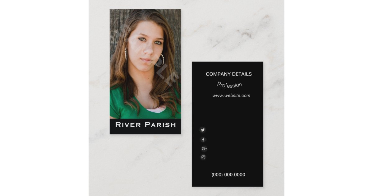Model Actor Headshot Business Card | Zazzle