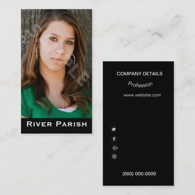 Model Actor Headshot Business Card | Zazzle
