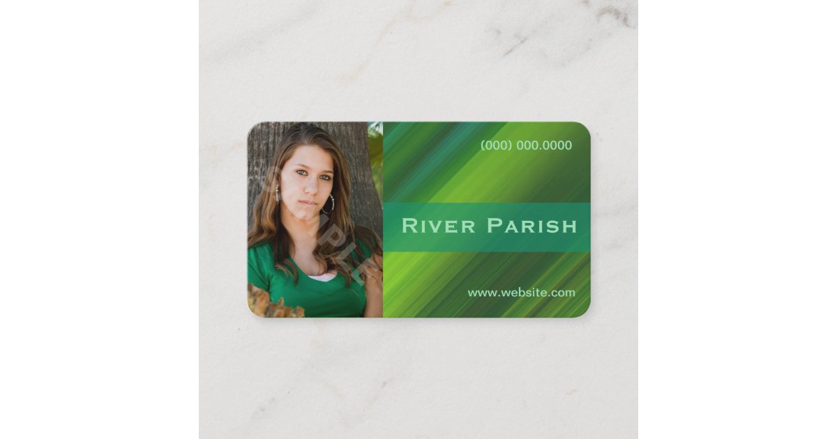 Model Actor Headshot Business Card Metallic | Zazzle