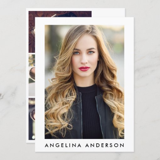 Model Actor Photo Professional Comp Card | Zazzle