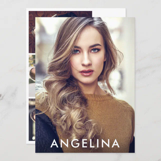 Model Actor Photo Professional Comp Card W | Zazzle