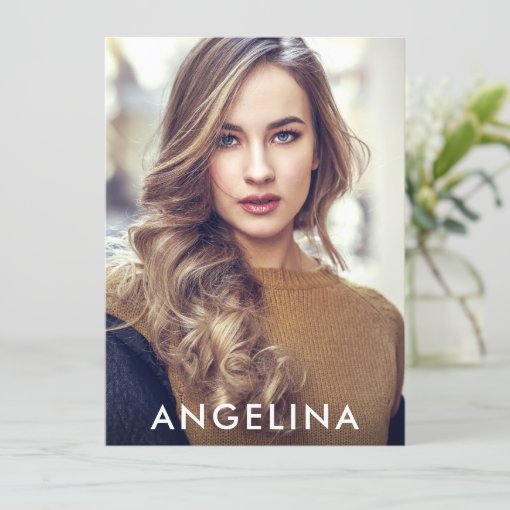 Model Actor Photo Professional Comp Card W | Zazzle