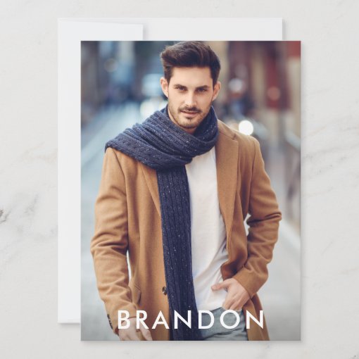 Model Actor Professional Photo Comp Card Blk W | Zazzle