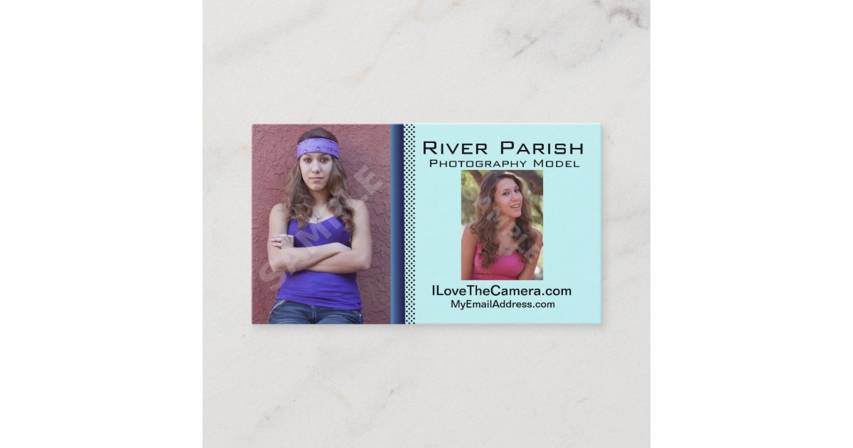 Model Actors Headshot Business Card Template | Zazzle