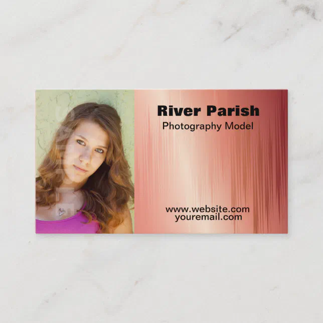 Model Actors Headshot Business Card Template | Zazzle