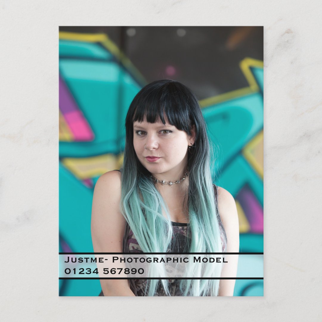 Model Comp Card-Get your name out there. Postcard | Zazzle