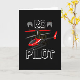 Model Flight RC Helicopter Pilot Model Helicopter Card | Zazzle