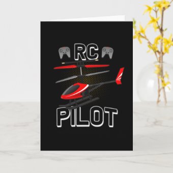 Model Flight RC Helicopter Pilot Model Helicopter Card | Zazzle