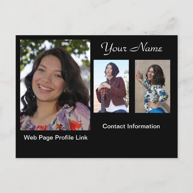 Model Headshot Card | Zazzle
