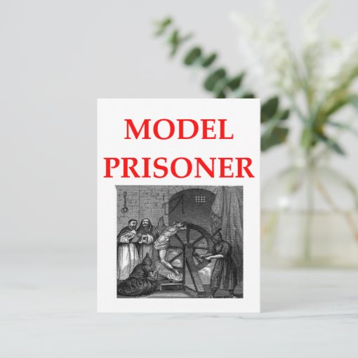 model prisoner postcard | Zazzle