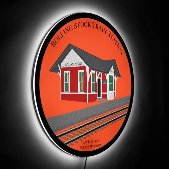 Model Railroading Train Station LED Sign | Zazzle