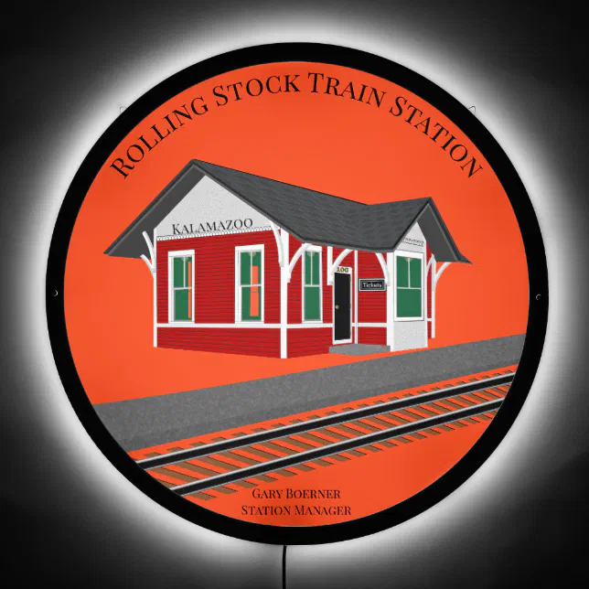 Model Railroading Train Station LED Sign | Zazzle