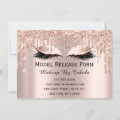 Model Release Form Makeup Artist Rose Invitation | Zazzle