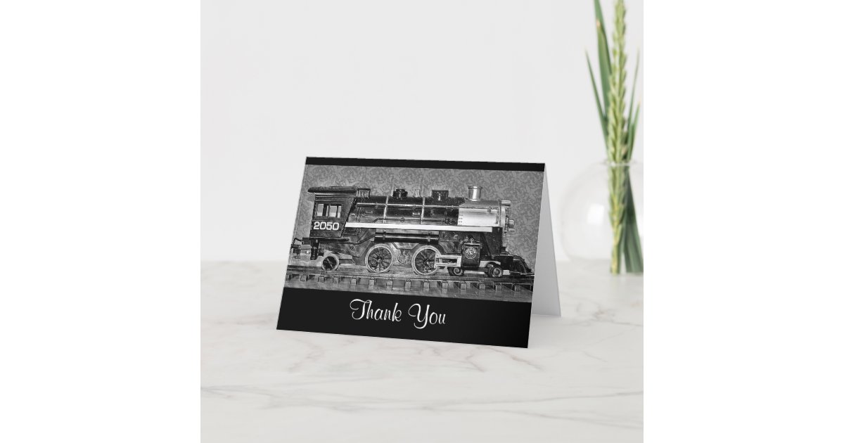 Model Train Thank You Card | Zazzle