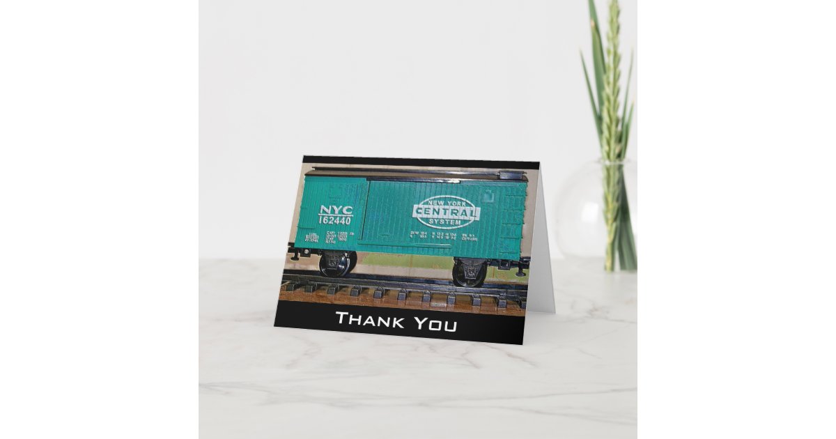 Model Train Thank You Card | Zazzle