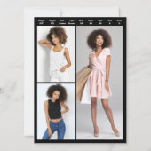 Modeling 4 Photo Two Sided Composite Card Template | Zazzle