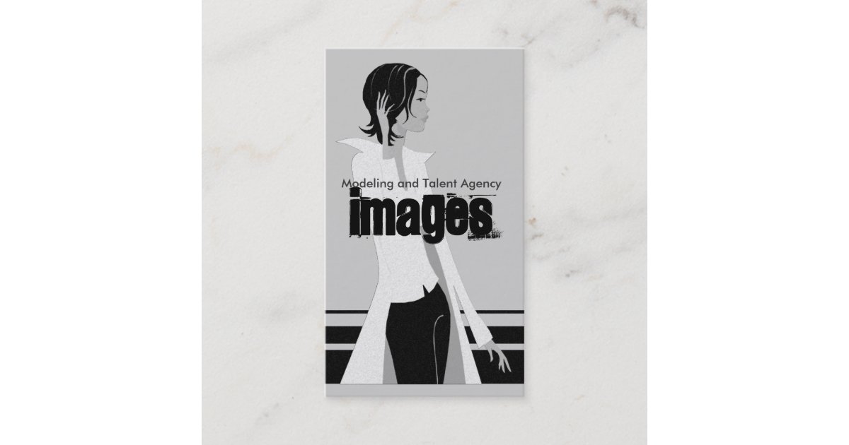 Modeling and Talent Agency Business Cards | Zazzle