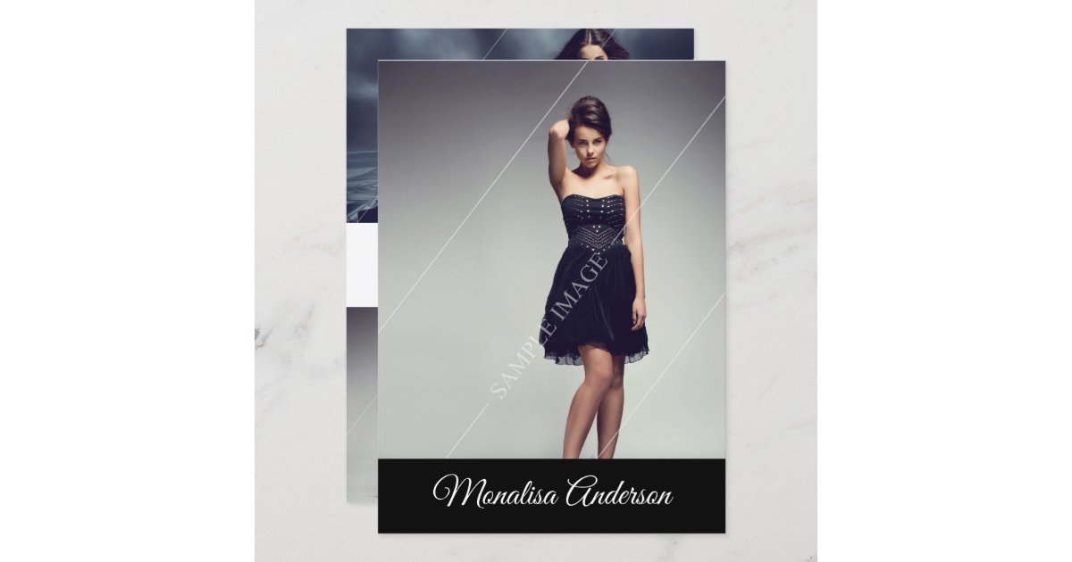 Modeling Comp Card / Zed Card | Zazzle