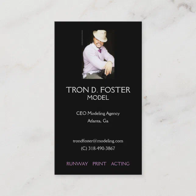 Modeling Profile Card | Zazzle