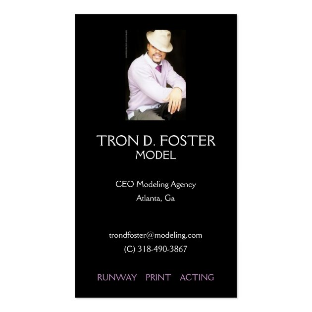 Modeling Profile Card Business Card Template