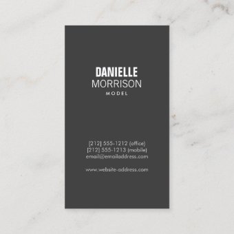 Models and Actors Modern Headshot Business Card | Zazzle