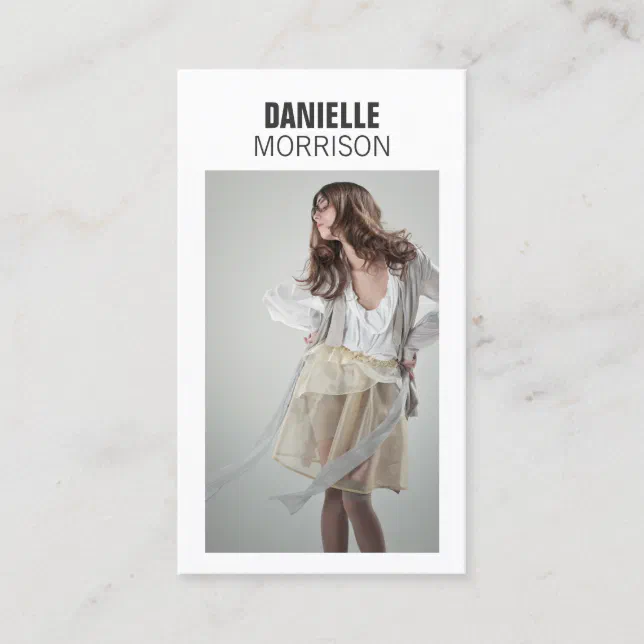 Models and Actors Modern Headshot Business Card | Zazzle