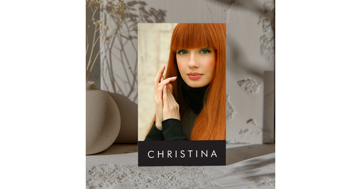 Models and Actors Modern Headshot Business Card | Zazzle