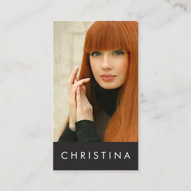 Models and Actors Modern Headshot Business Card | Zazzle