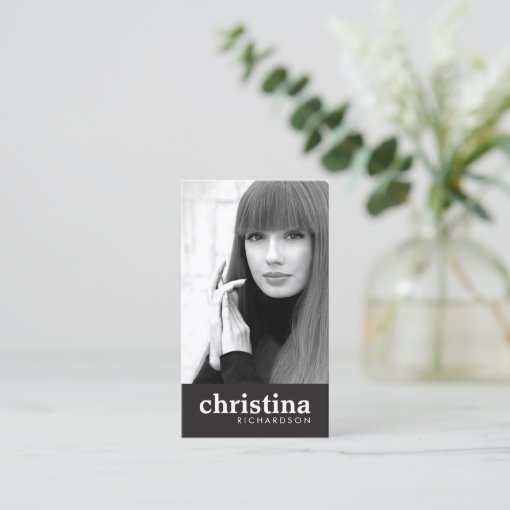 Models and Actors Modern Headshot II Business Card | Zazzle