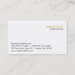Models Business Card | Zazzle