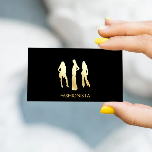Models (gold) business card | Zazzle