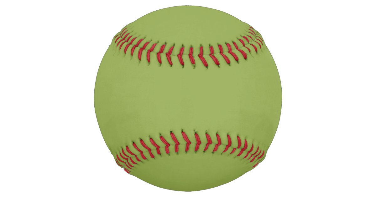 Moderate Lime Green Solid Color Softball | Zazzle