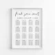 Modern 16 Table Wedding Seating Chart | Zazzle