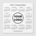 Modern 2024 Calendar Company Logo on White Magnet | Zazzle