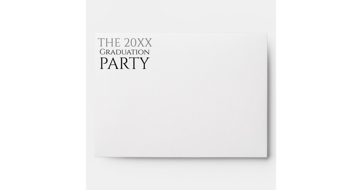 Modern 2024 Graduation Party Return Address Envelope | Zazzle