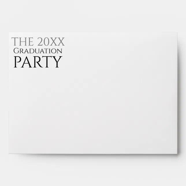 Modern 2024 Graduation Party Return Address Envelope | Zazzle