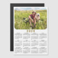 Modern 2024 Magnetic Photo Calendar Black White | Zazzle